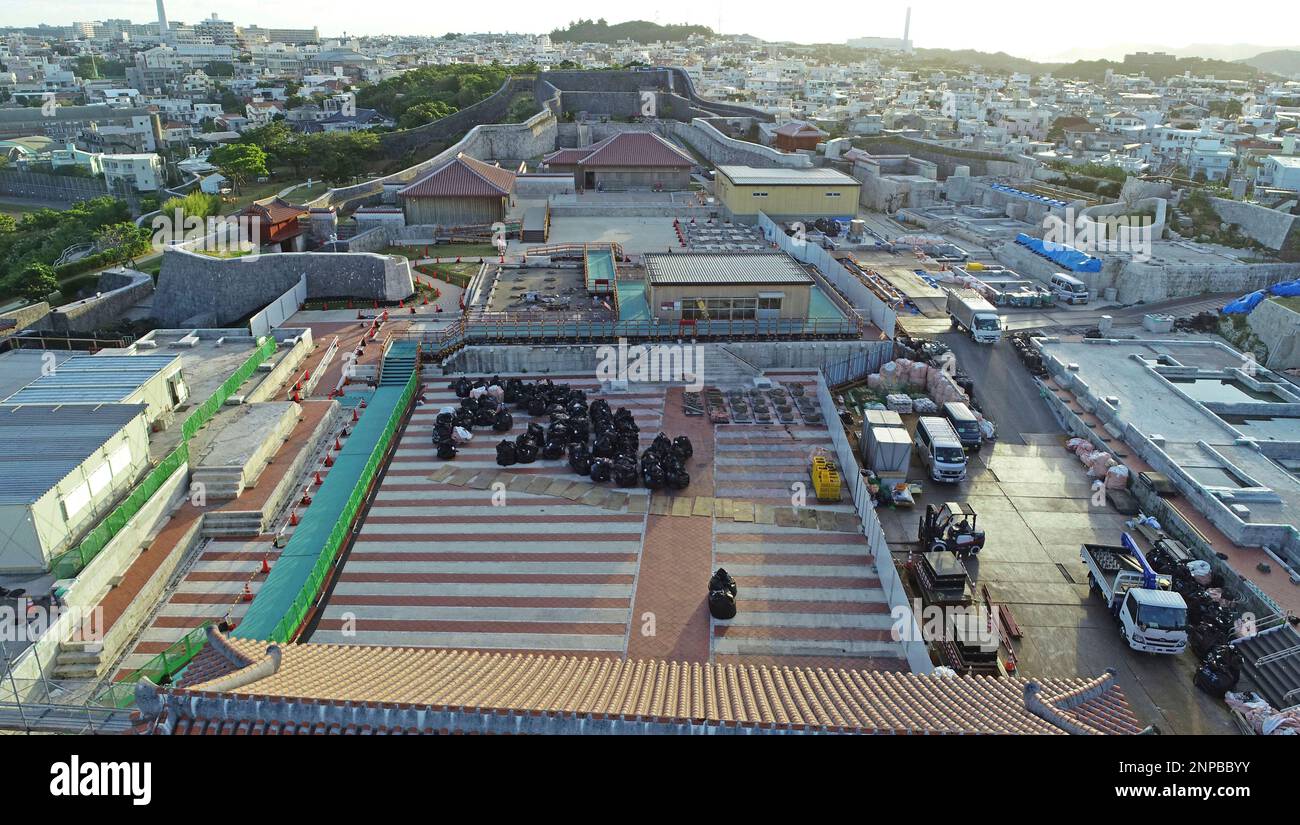 A picture shows the Shuri-Jo Castle in Naha, Okinawa Prefecture on Oct ...