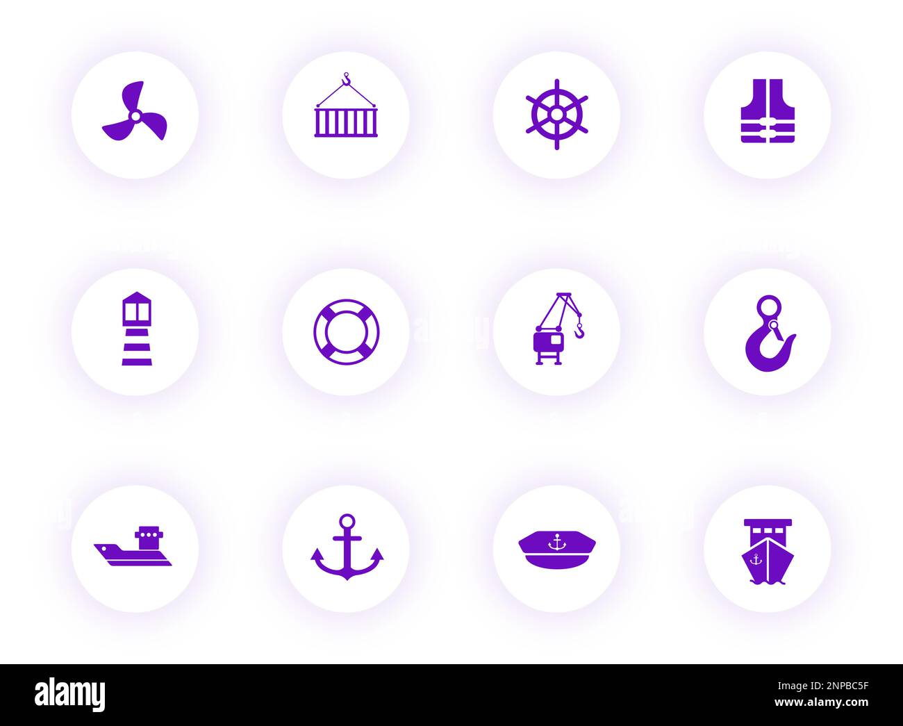 harbor purple color vector icons Stock Vector Image & Art - Alamy