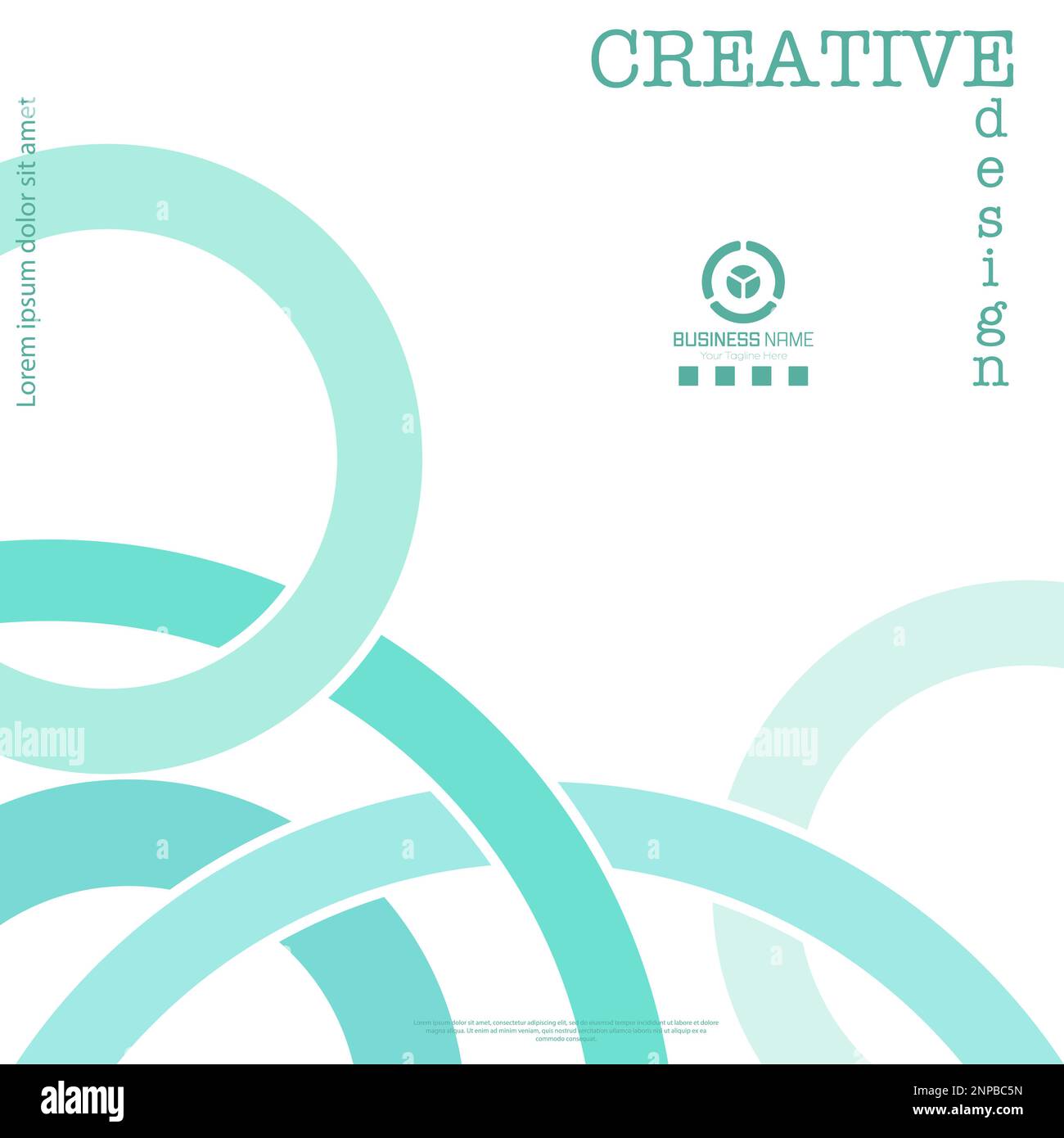 Geometric abstract composition. Intersecting circles. Template for ...