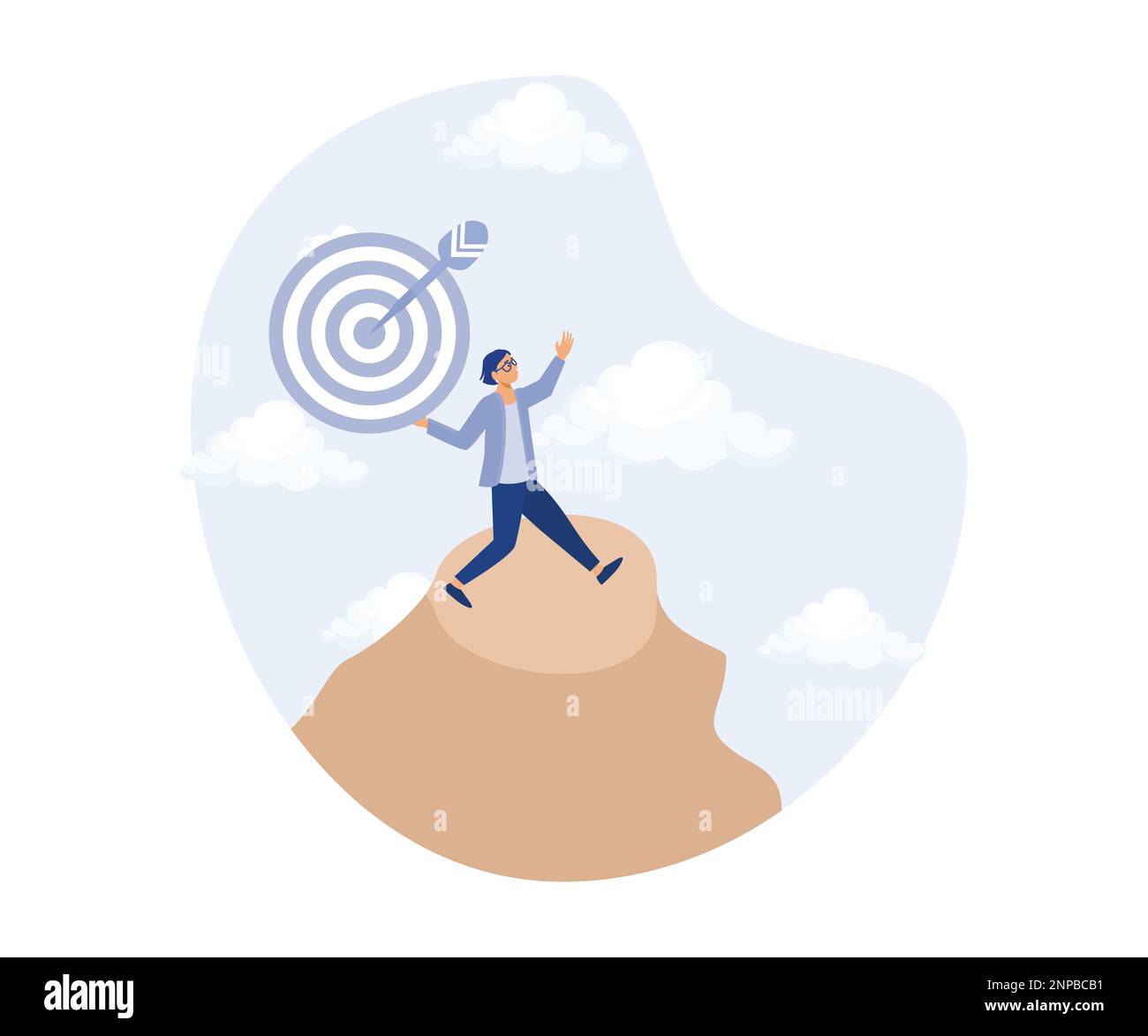 Business target,precision or accuracy concept, success businessman ...