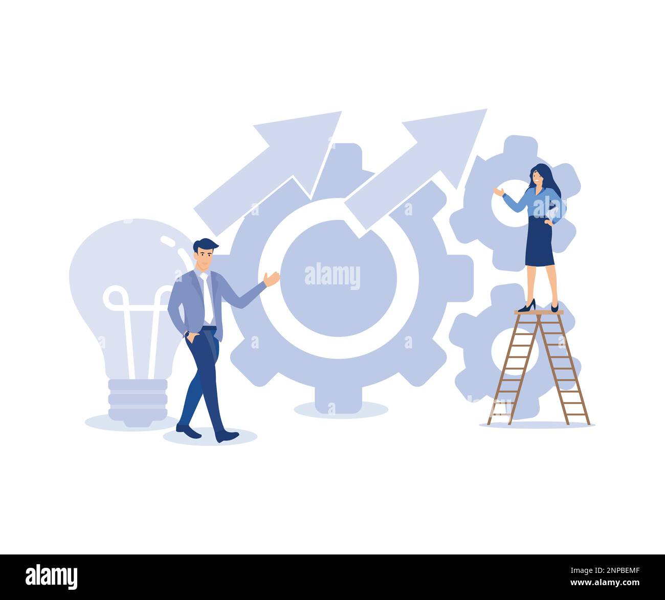 Process improvement, development to increase performance concept ...