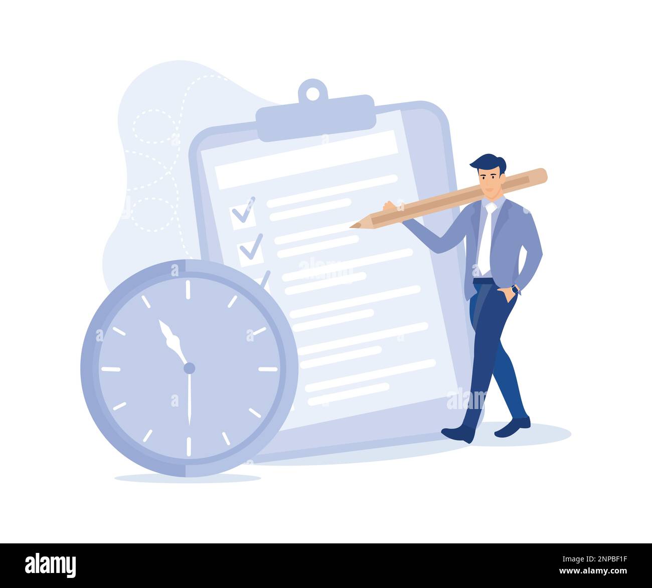 To do list, work planning or schedule concept, productive businessman ...