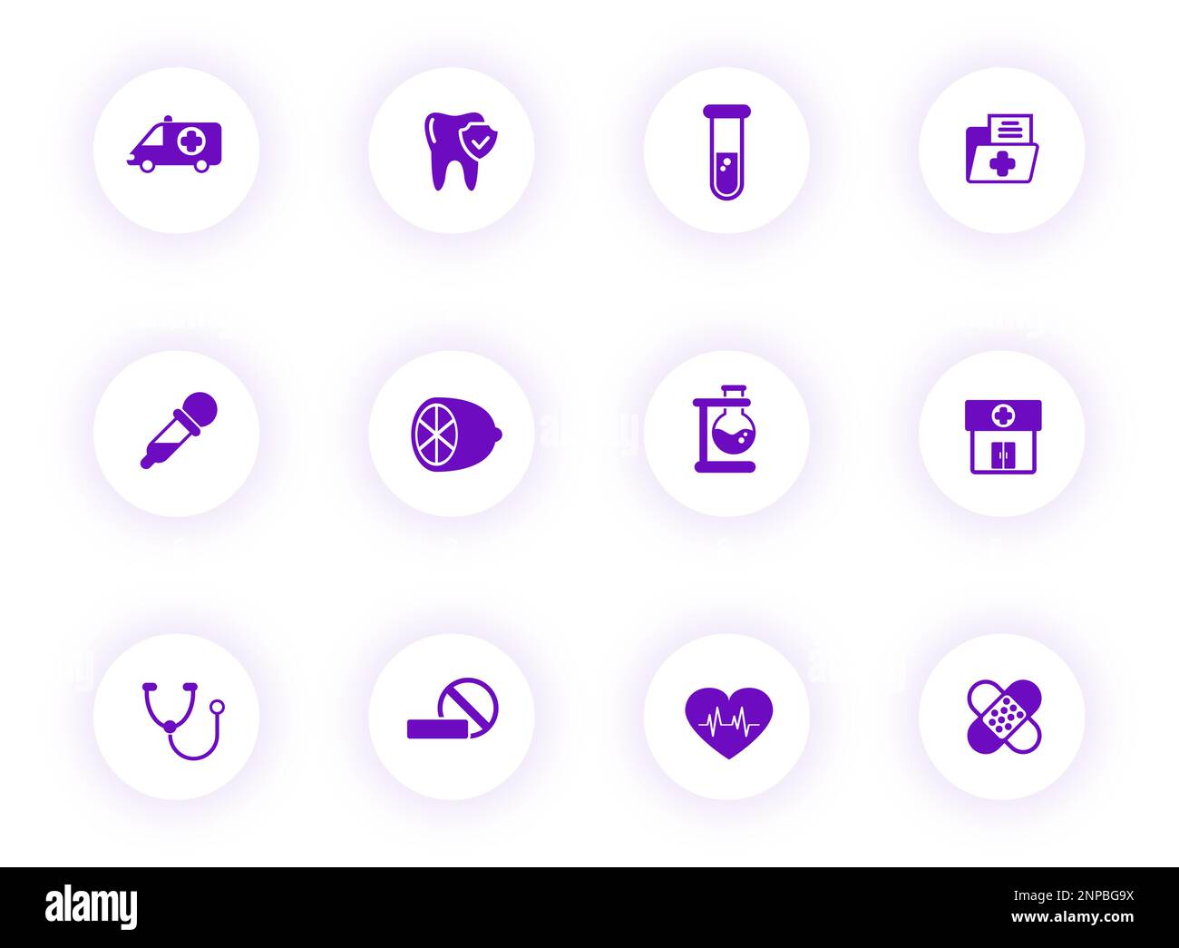 healthcare purple color vector icons Stock Vector Image & Art - Alamy