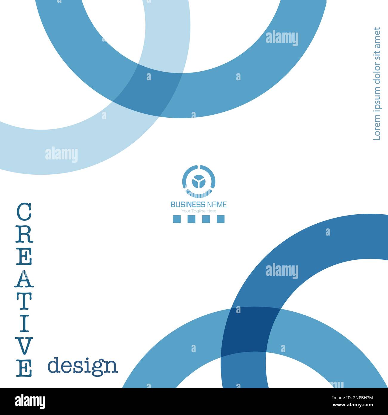 Geometric Abstract Composition Intersecting Circles Template For Modern Posters Posters