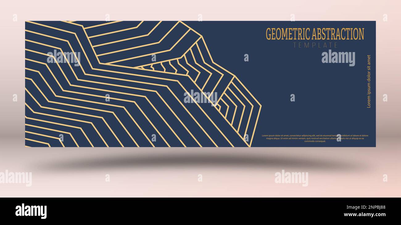 The idea of abstract geometry. Template for creative design of a cover ...