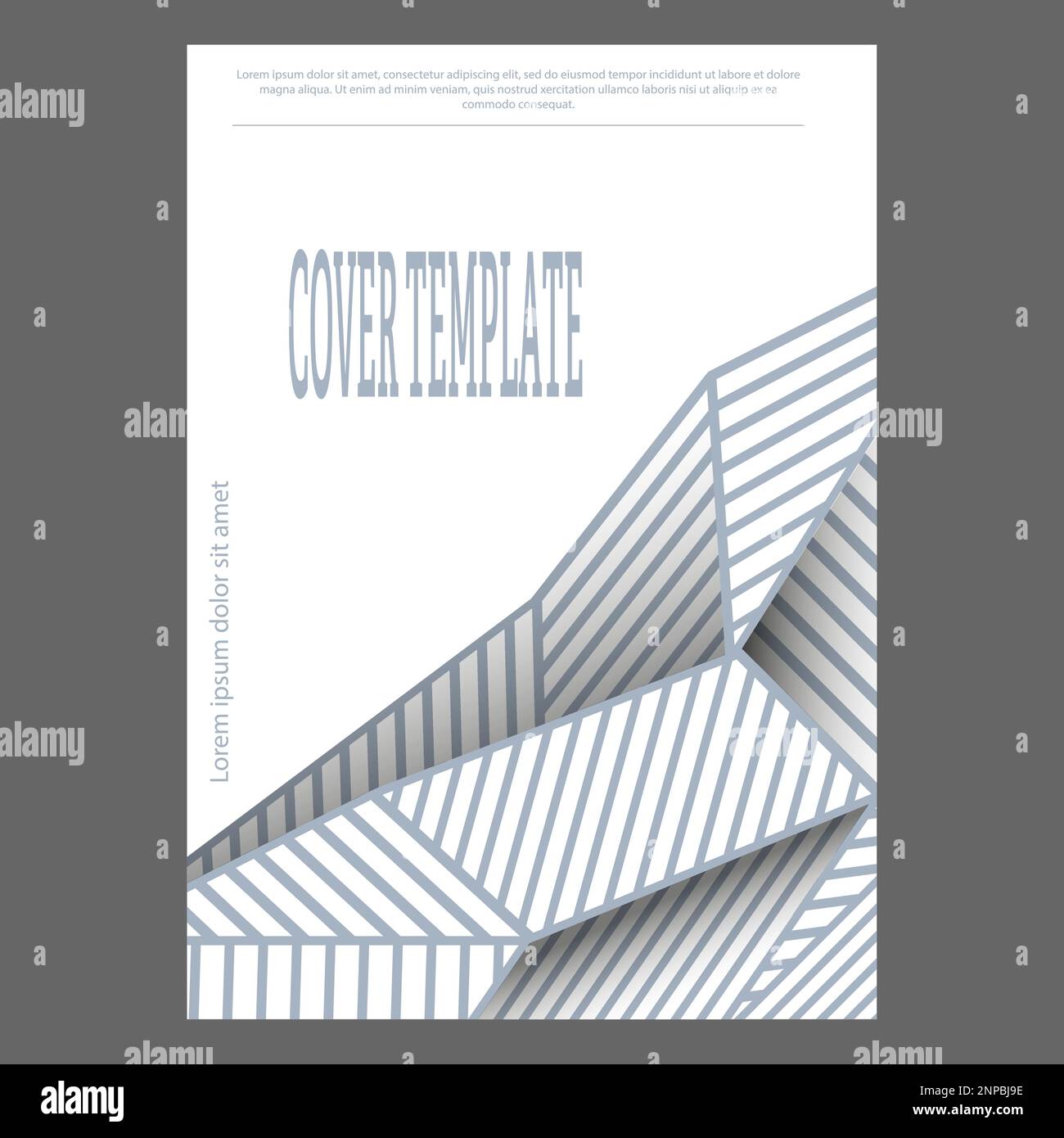 The idea of abstract geometry. Template for creative design of a cover ...