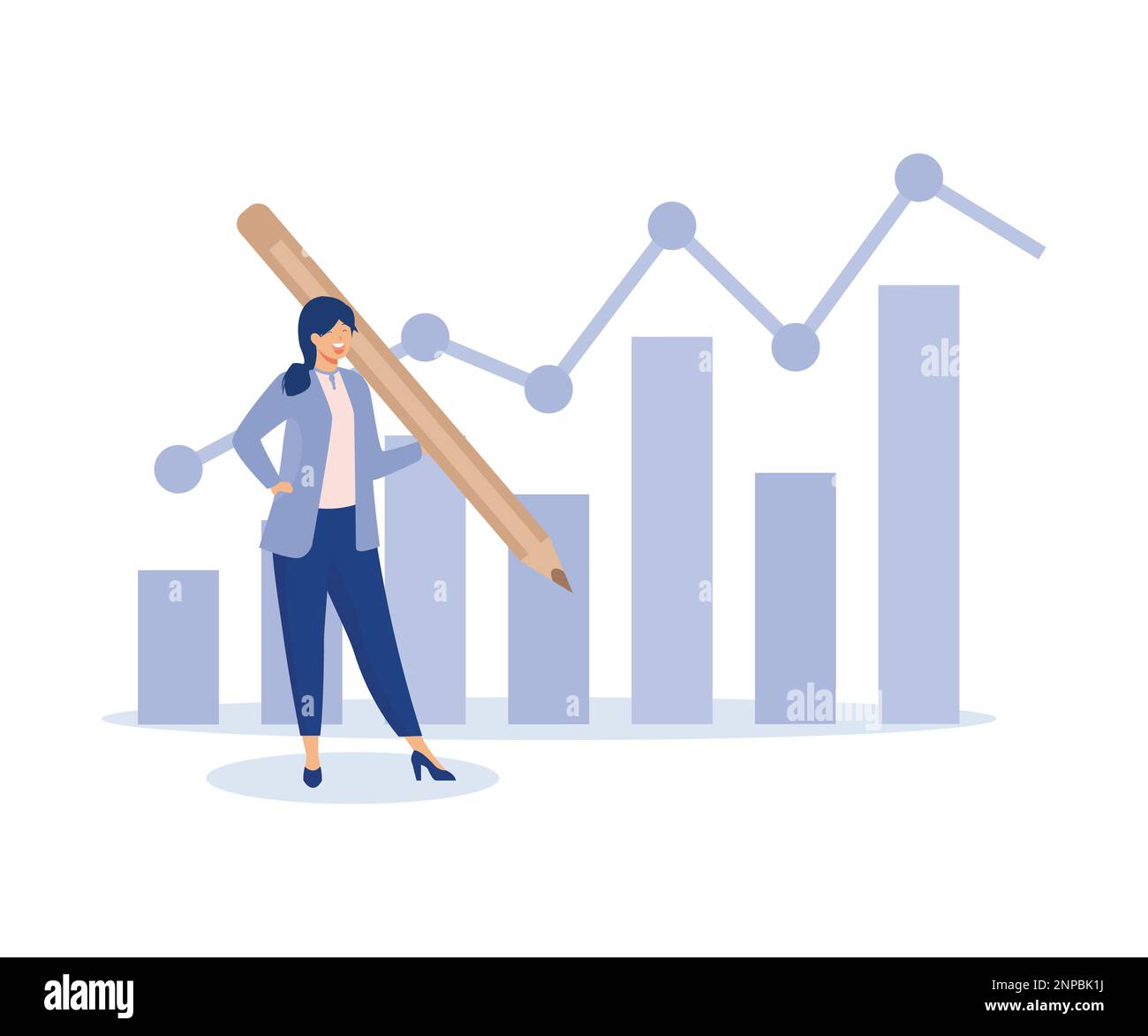 Set expectation or KPI, hope or opportunity to success concept, modern ...