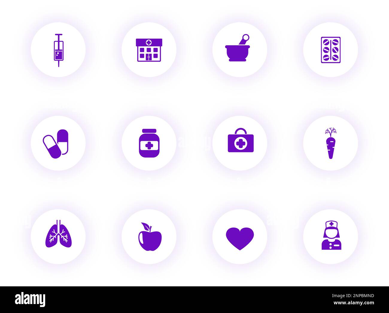 healthcare purple color vector icons Stock Vector Image & Art - Alamy