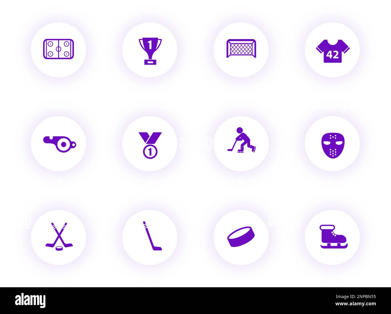 hockey purple color vector icons Stock Vector Image & Art - Alamy