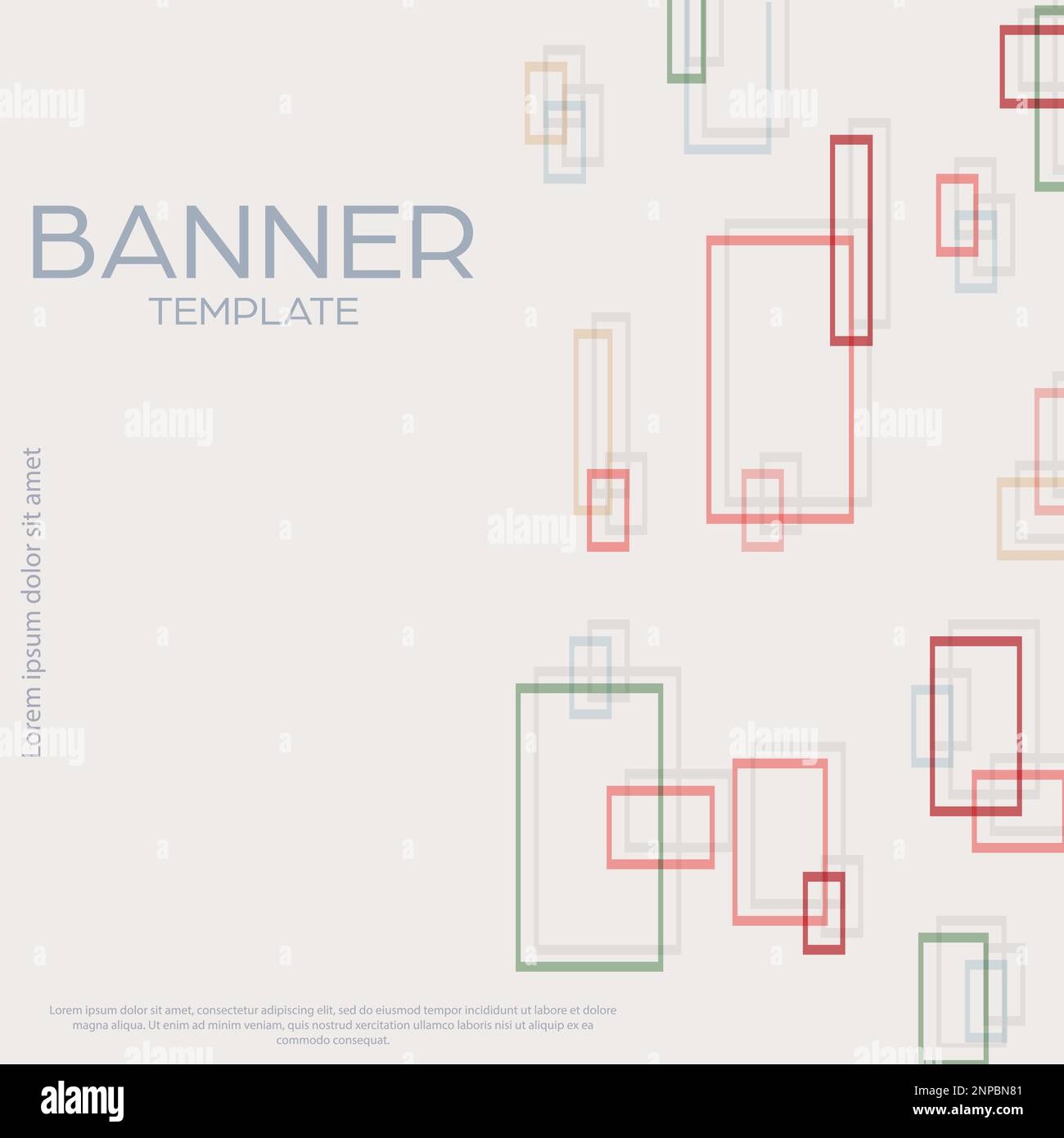 Intersecting rectangles. Geometric abstract composition. Template for ...