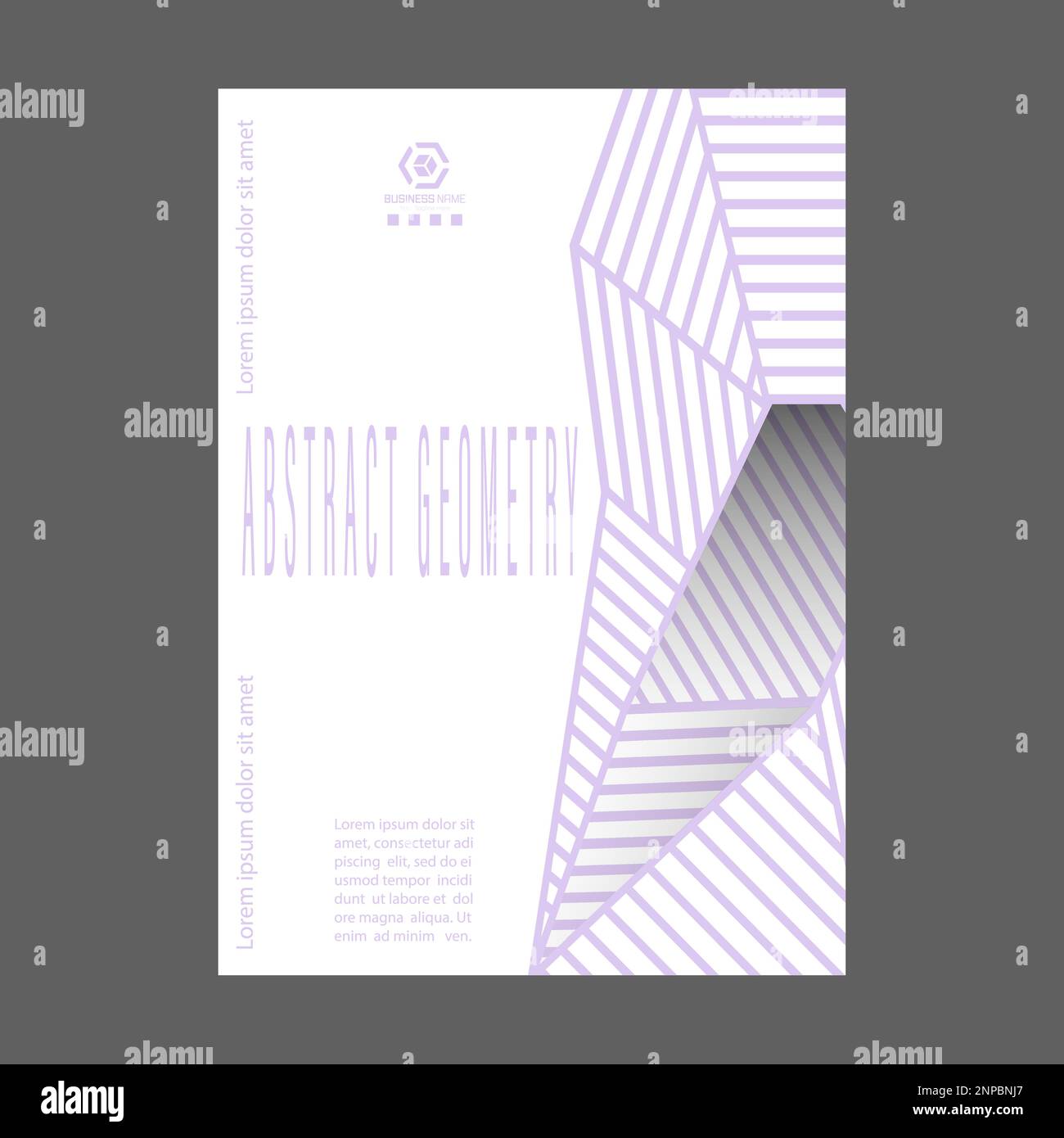 The idea of abstract geometry. Template for creative design of a cover ...