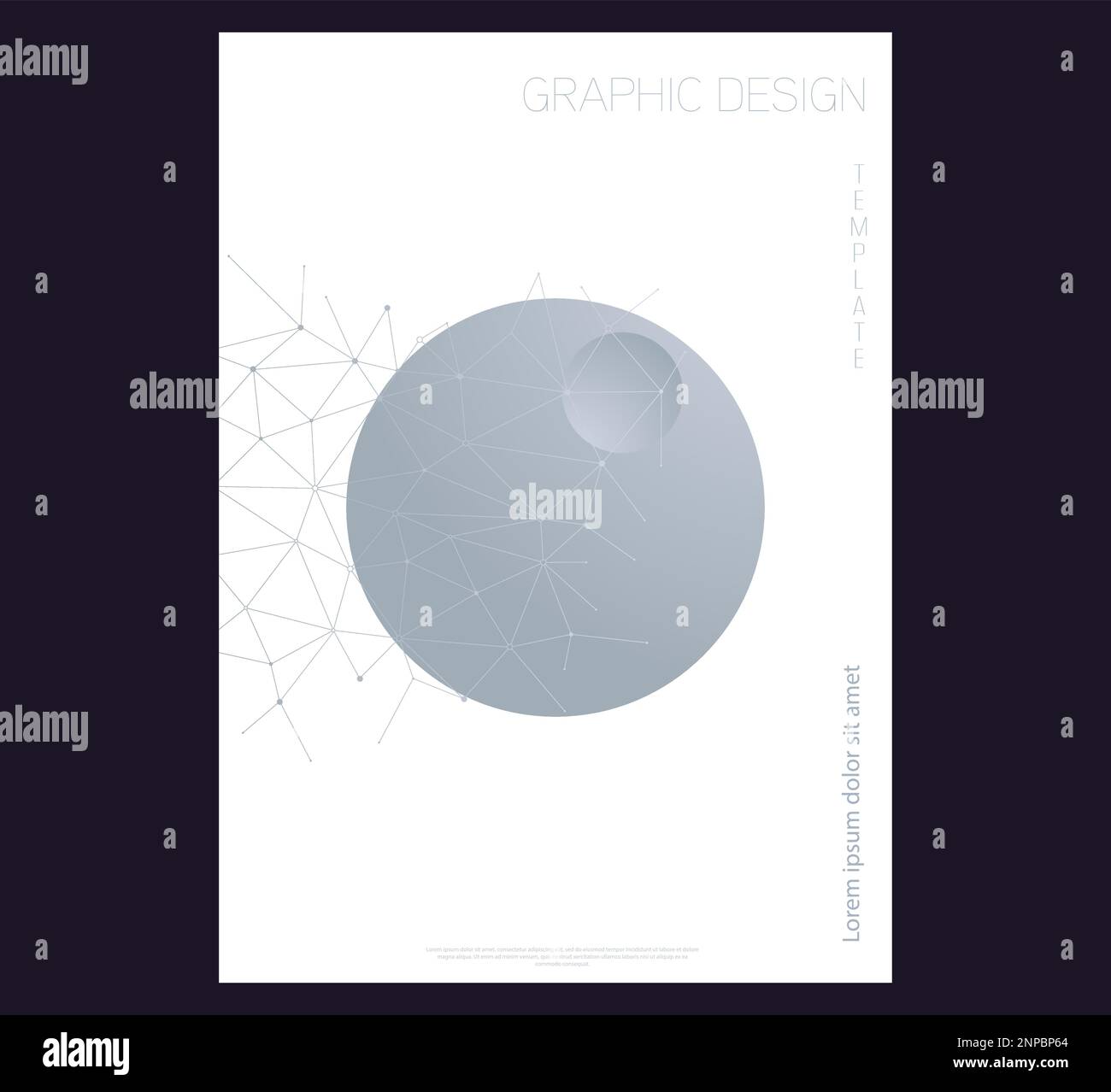 Layout of a creative idea of graphic linear design. Template for the ...