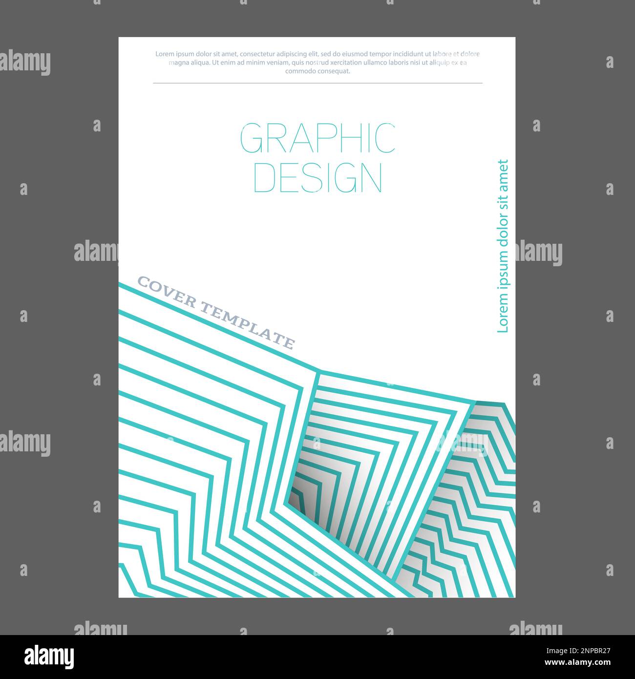 The idea of abstract geometry. Template for creative design of a cover ...