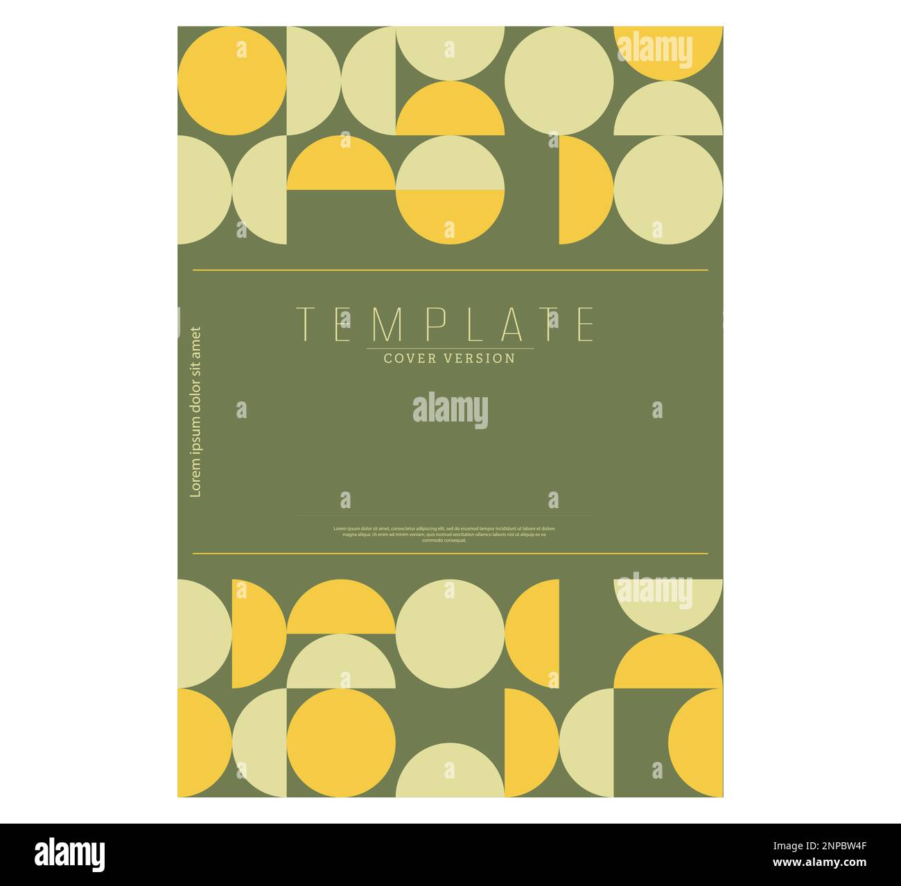 Geometric Design Template Layout For A Creative Cover Booklet Or
