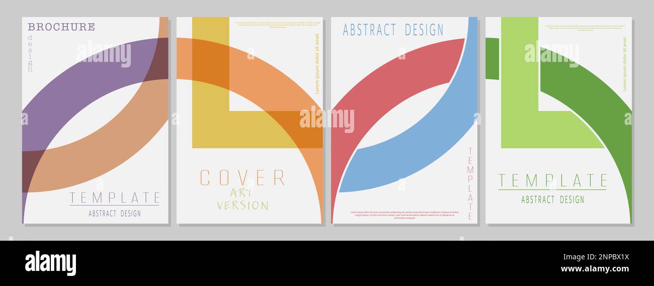 A set of product packaging templates, simple backgrounds, covers ...