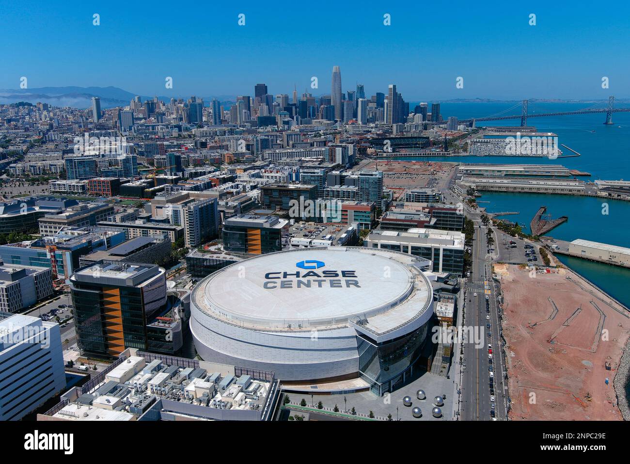 General overall view of the Chase Center, Monday, June 8, 2020, in San ...