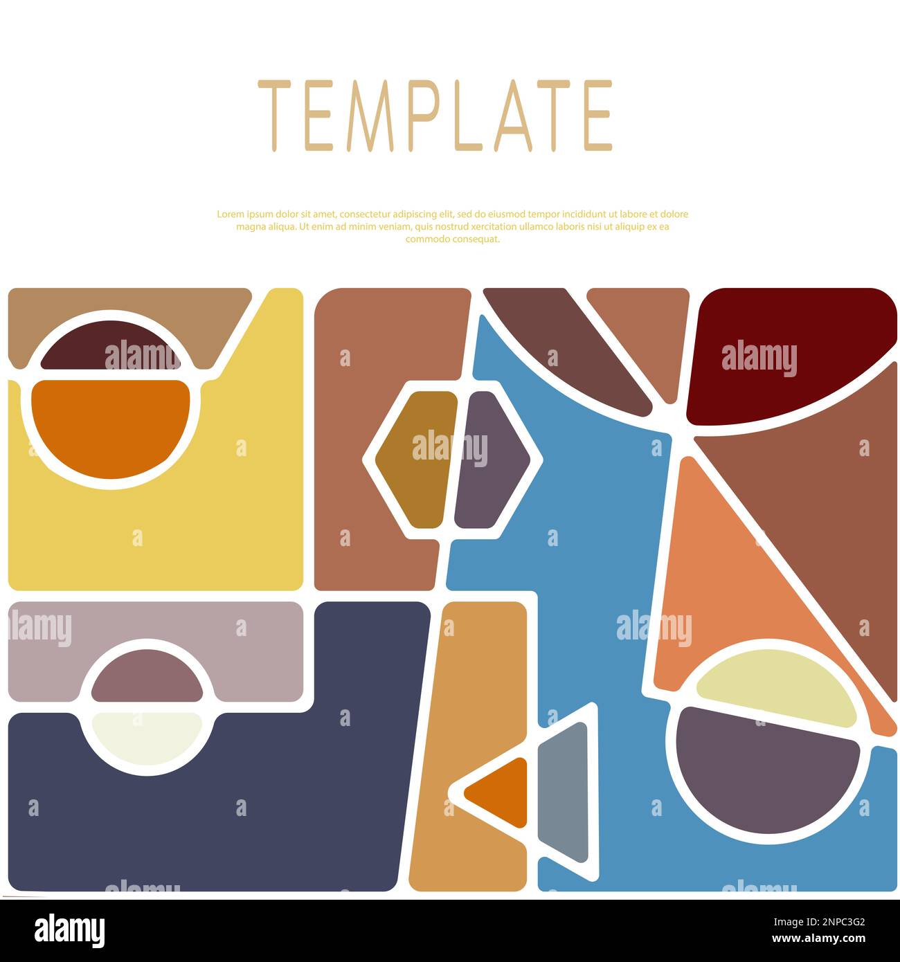Geometric composition. Template for the design of title pages, covers ...