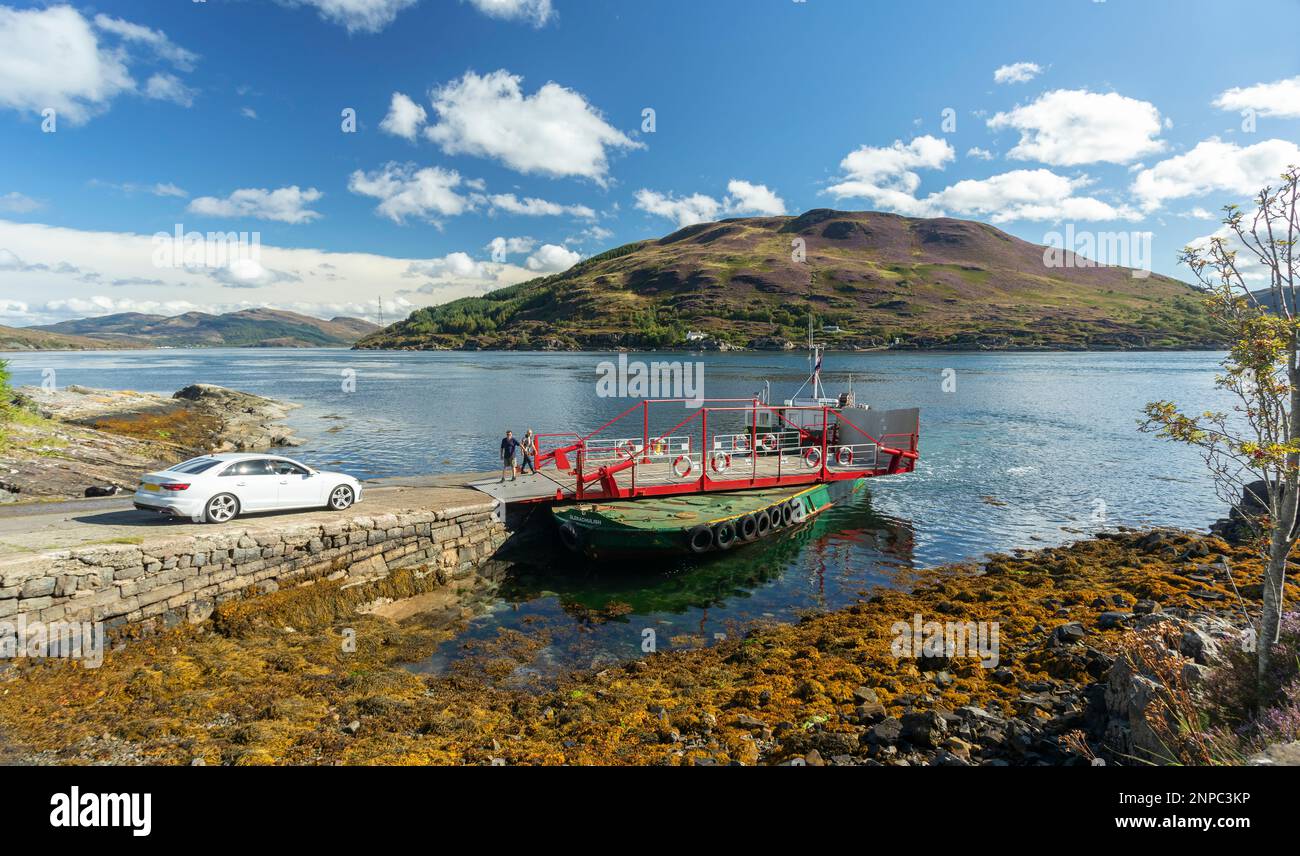 The Glenelg to Kylerhea Ferry between the Scottish Highlands and the ...