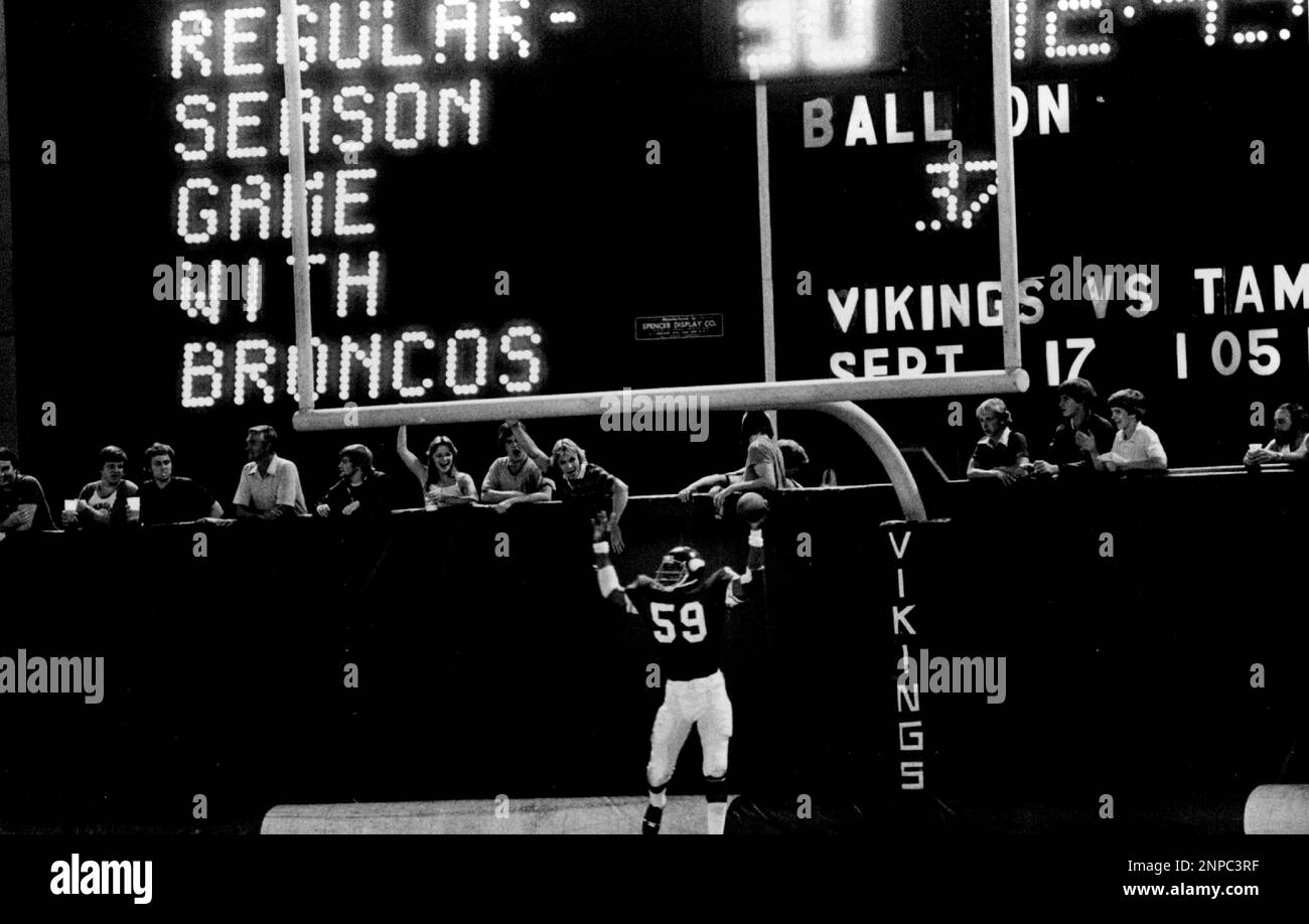FILE - In this Sept. 12, 1978 photo shows Minnesota Vikings Matt Blair ...