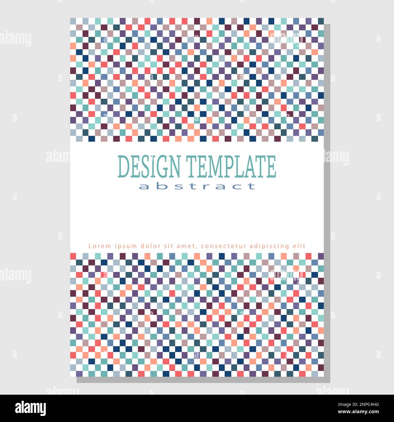 Color composition of geometric shapes. Template for creative ideas for ...