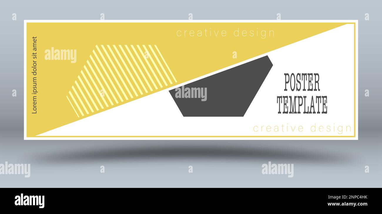Geometric shapes in an abstract combination. Design of a poster, banner ...