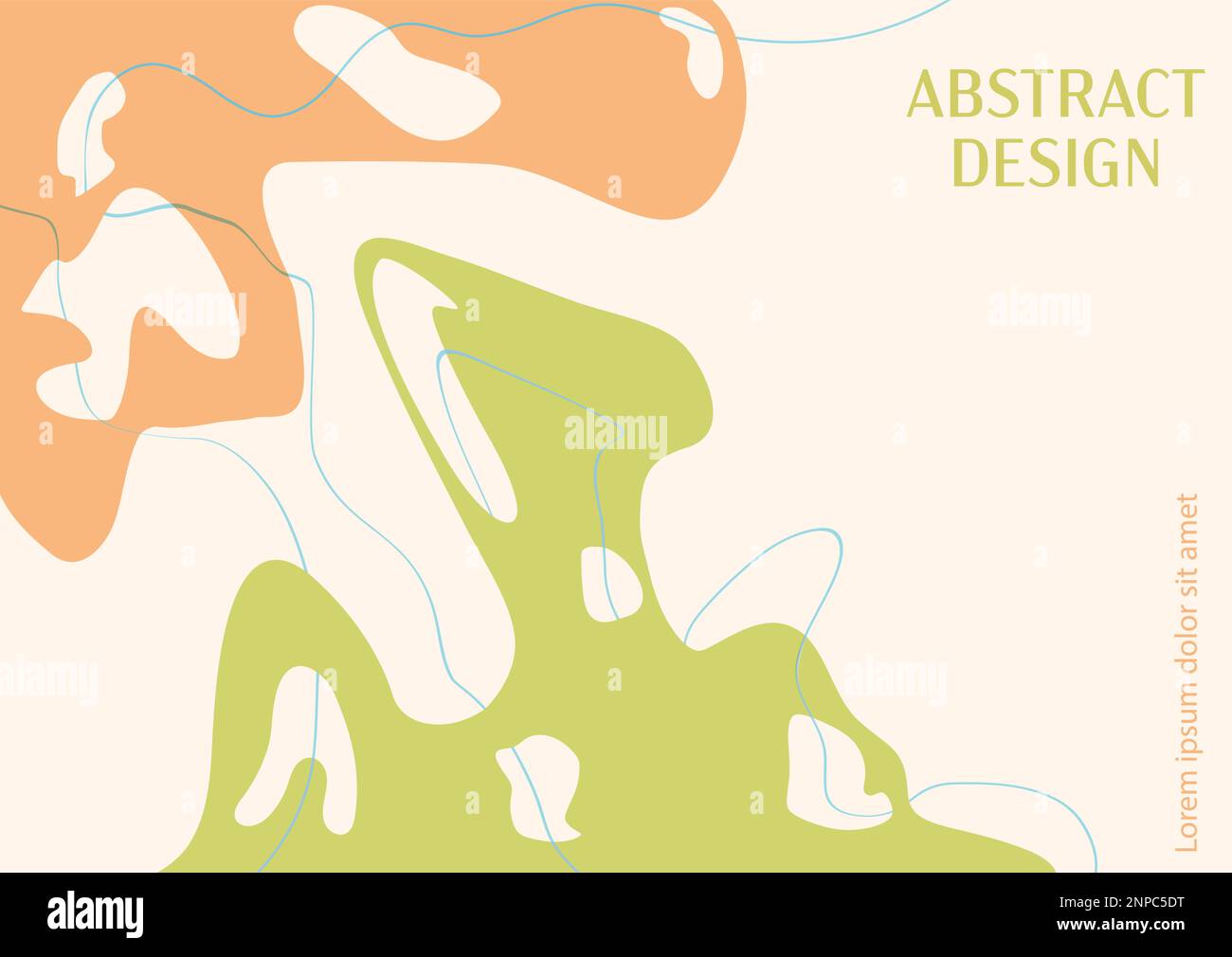 Abstract background with deformed shapes and lines. A simple color ...