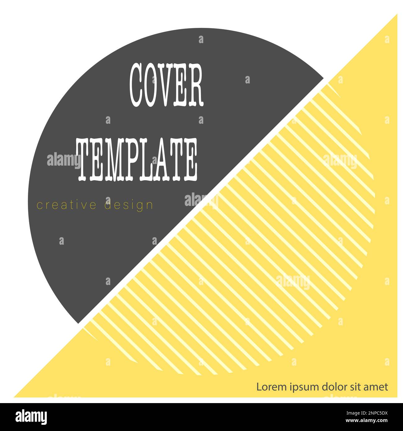 Geometric shapes in an abstract combination. Design of a poster, banner ...