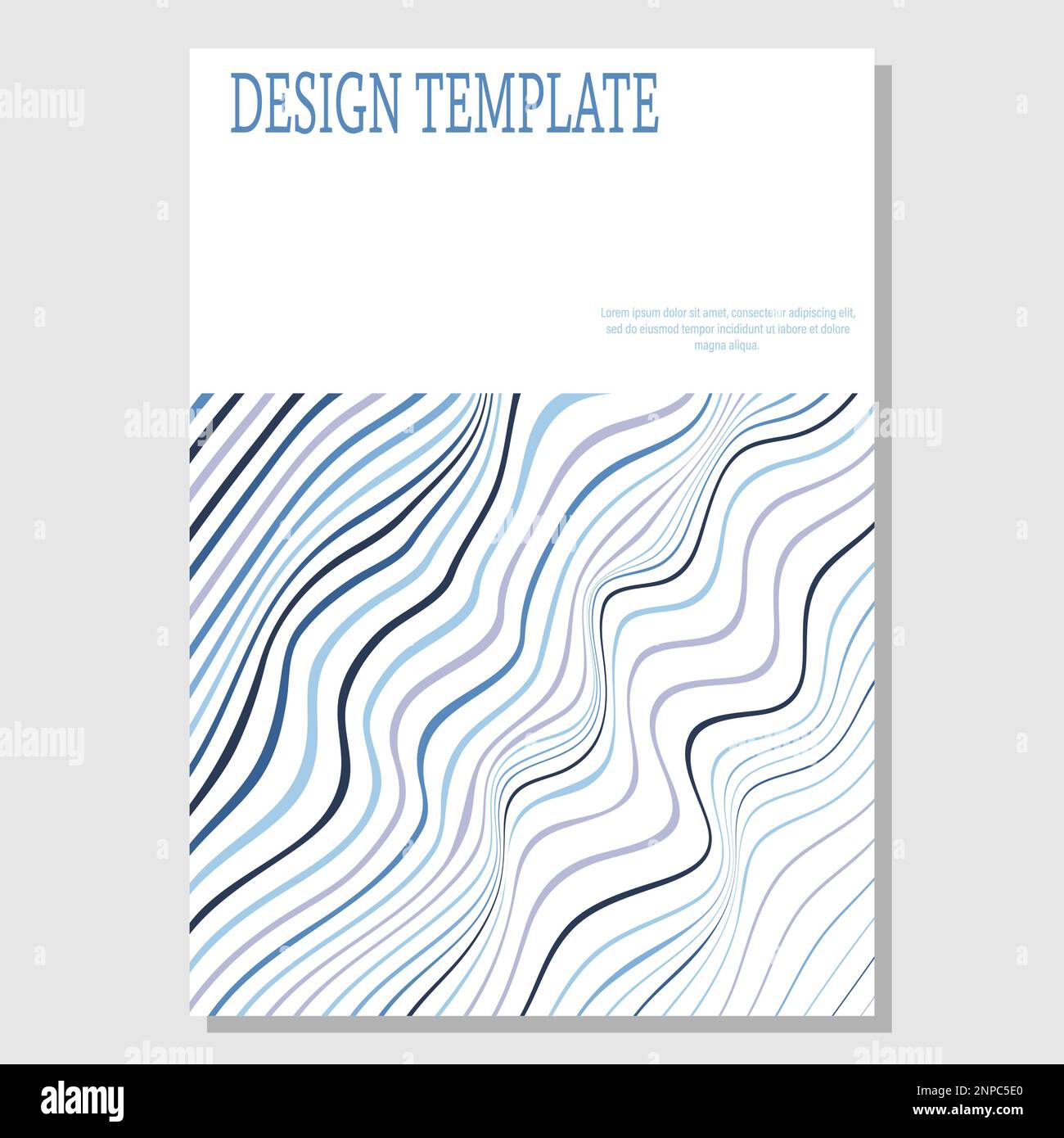 Abstract wave. Template for creative ideas for the design of title ...