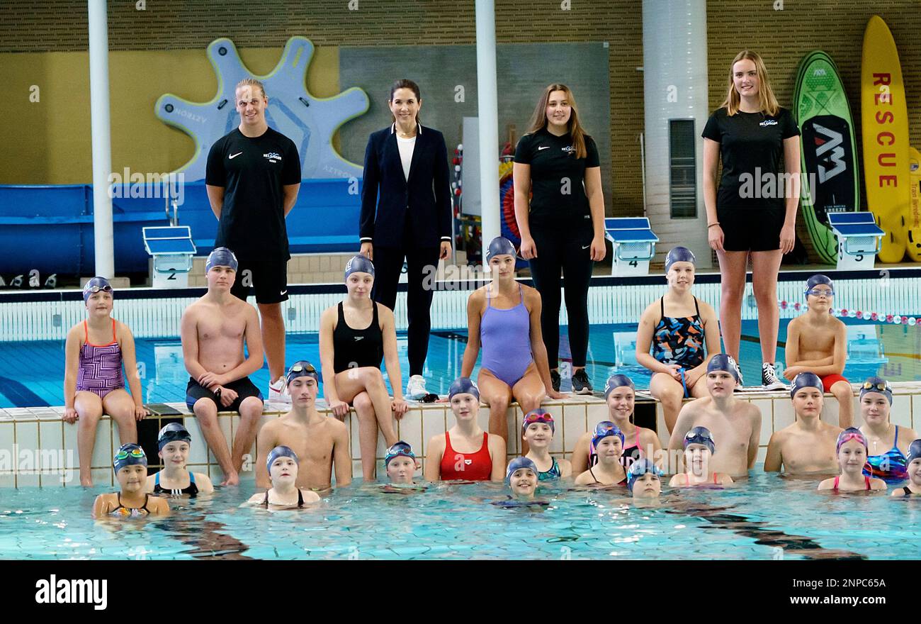 Denmark's Crown Princess Mary, centre left, poses for a photo,during a ...