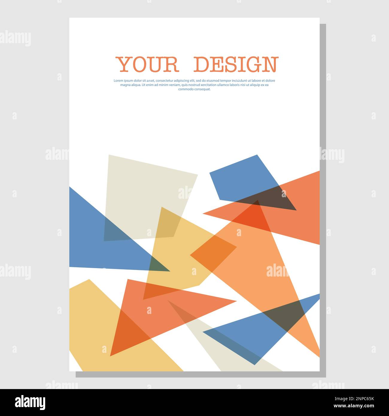 Abstract composition of geometric shapes. Layout and ideas for title ...