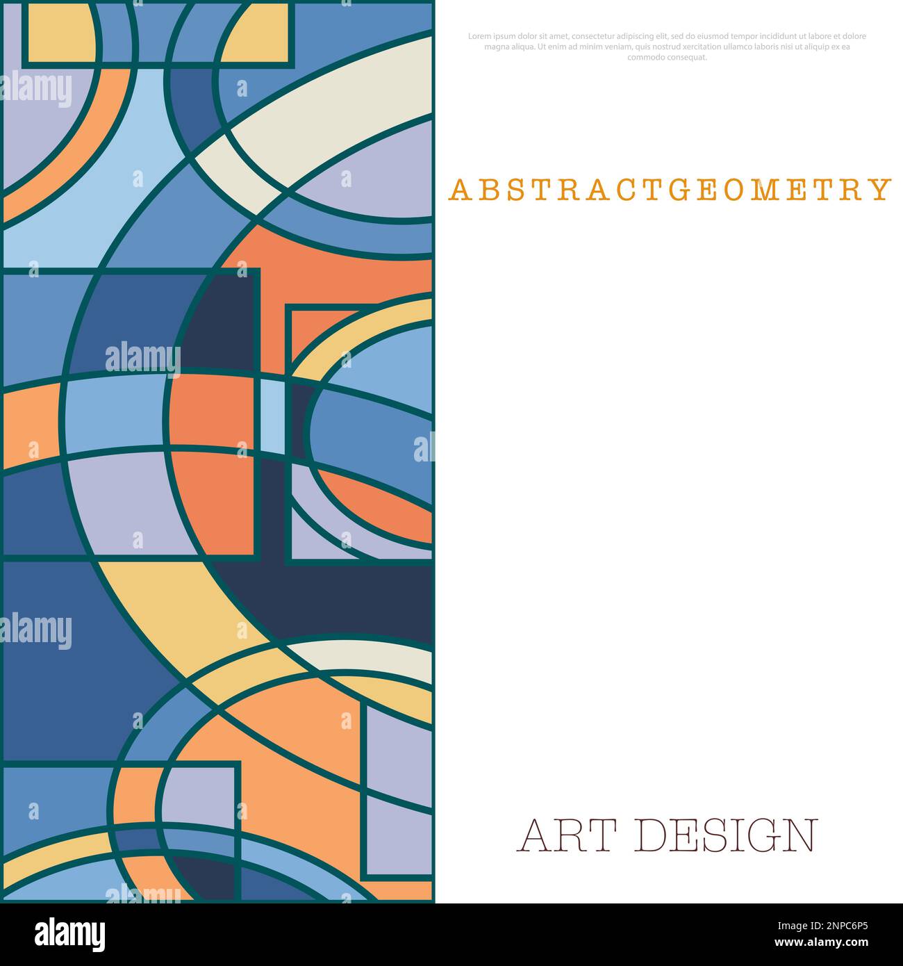 Geometric composition. Template for the design of title pages, covers ...