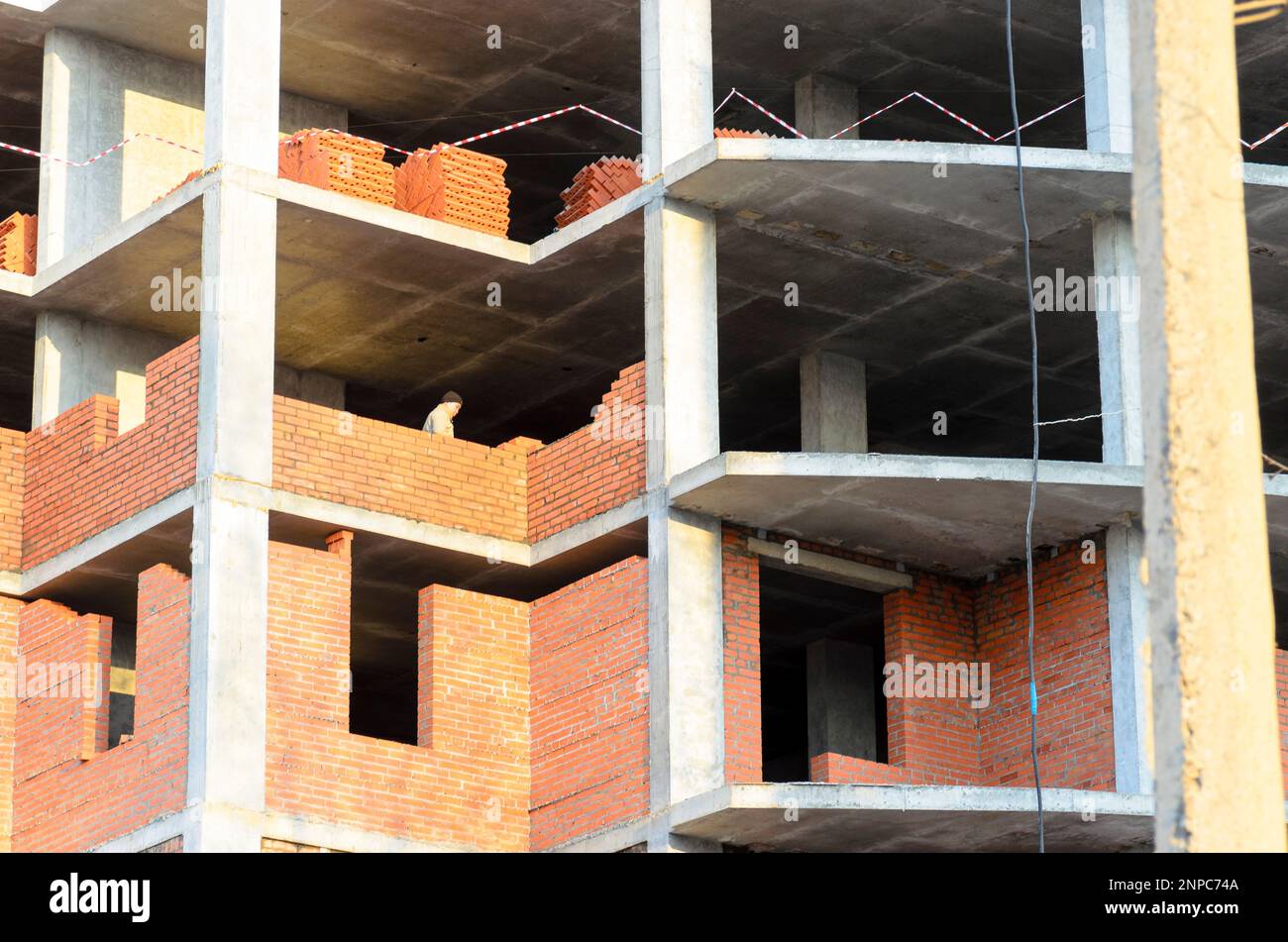 Hand built construction build blocks hi-res stock photography and ...