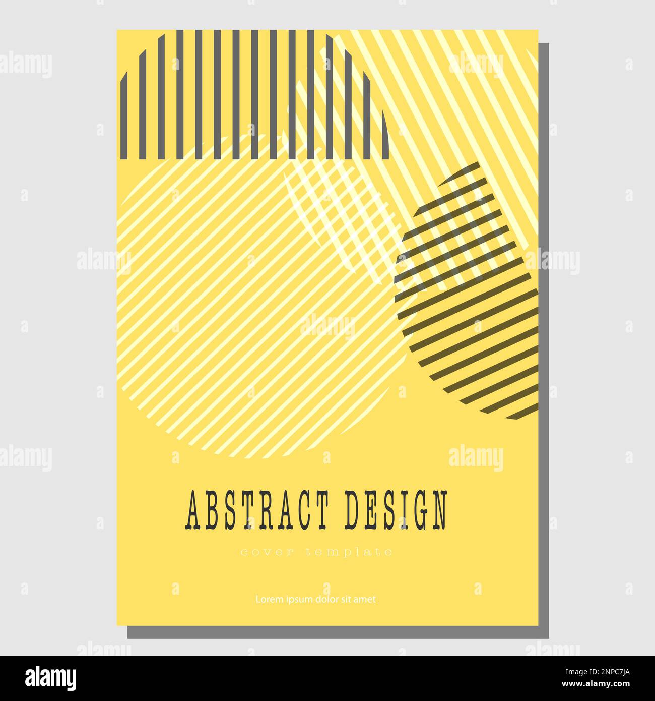 Geometric shapes in an abstract combination. Design of a poster, banner ...