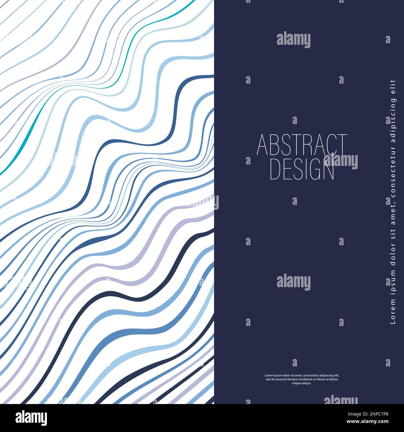 Abstract wave. Template for creative ideas for the design of title ...