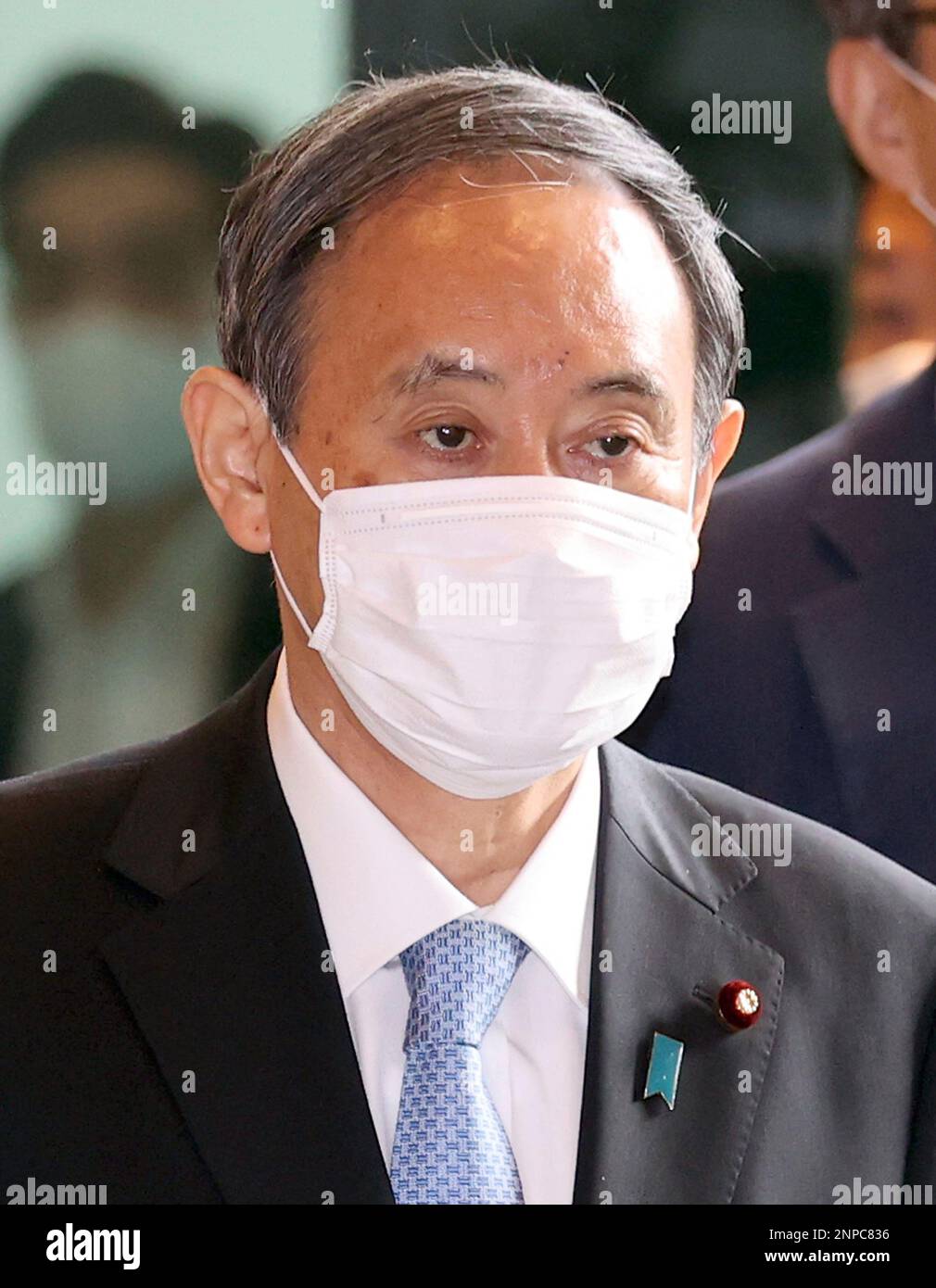 Japan's Prime Minister Yoshihide Suga arrives at Prime Minister's ...