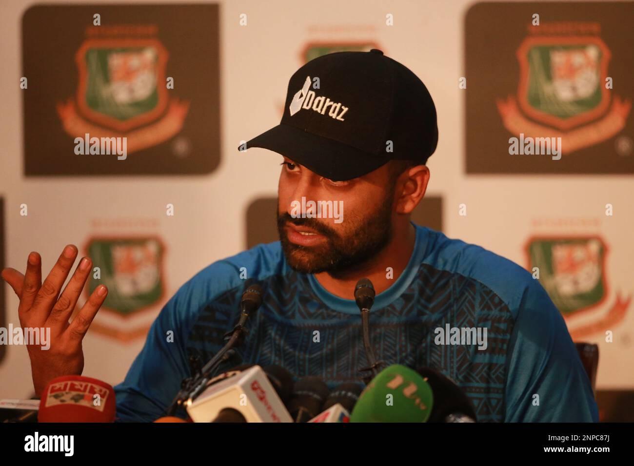 Bangladesh ODI Team Captain Tamim Iqbal Khan attends press conference ...