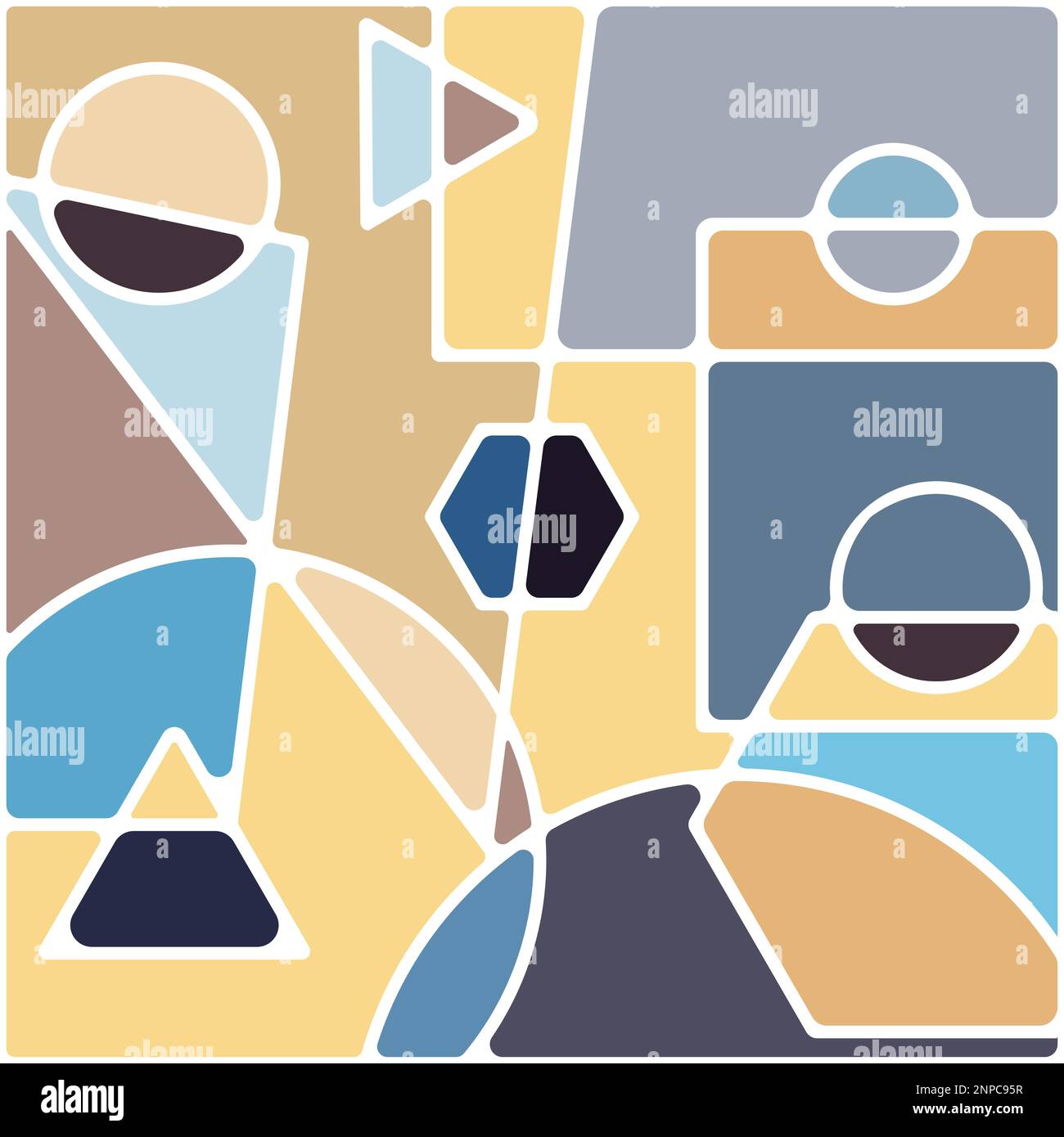 Abstract composition of geometric shapes. Layout and ideas for title ...