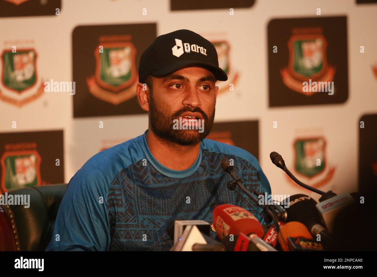 Bangladesh ODI Team Captain Tamim Iqbal Khan attends press conference ...
