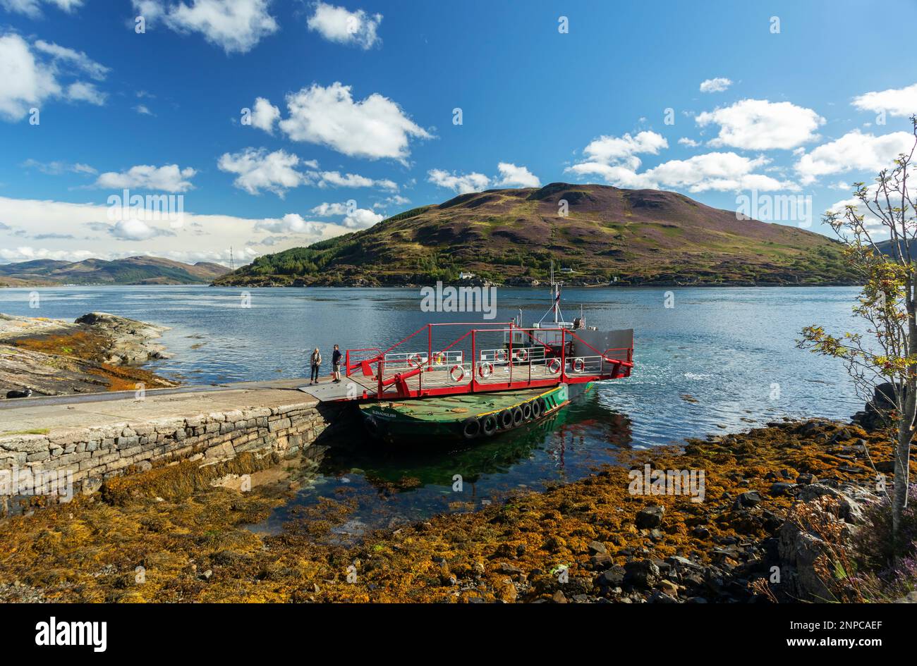 The Glenelg to Kylerhea Ferry between the Scottish Highlands and the ...