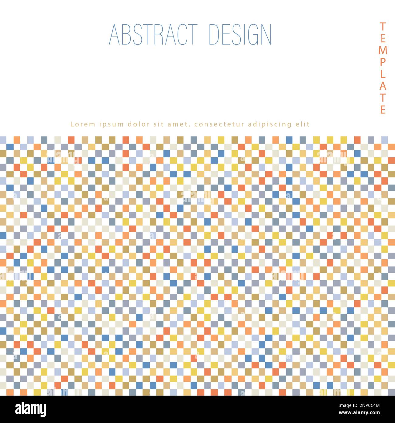 Color composition of geometric shapes. Template for creative ideas for ...