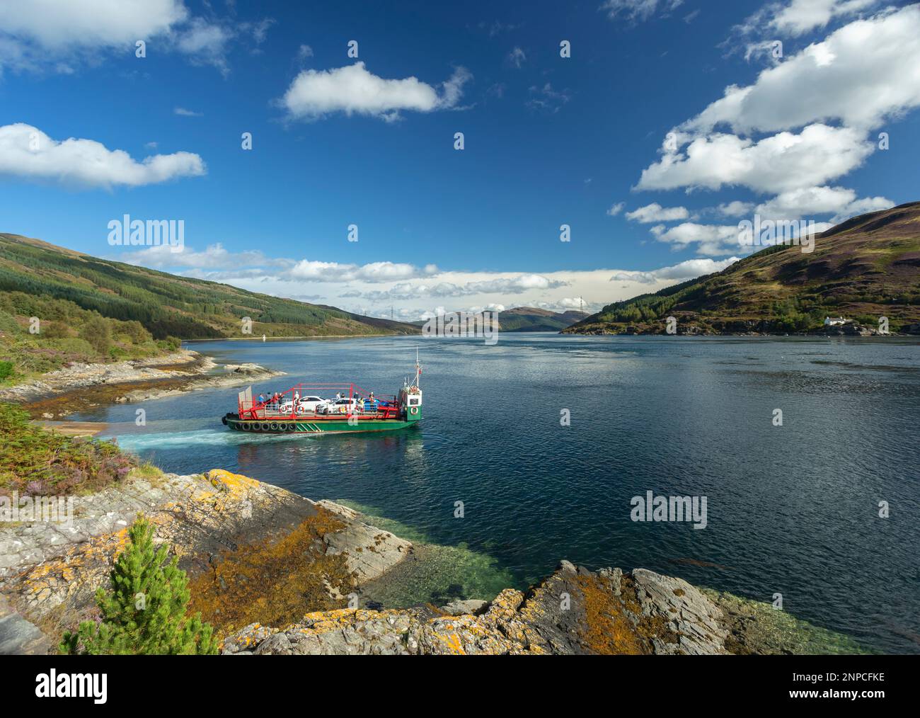 The Glenelg to Kylerhea Ferry between the Scottish Highlands and the ...