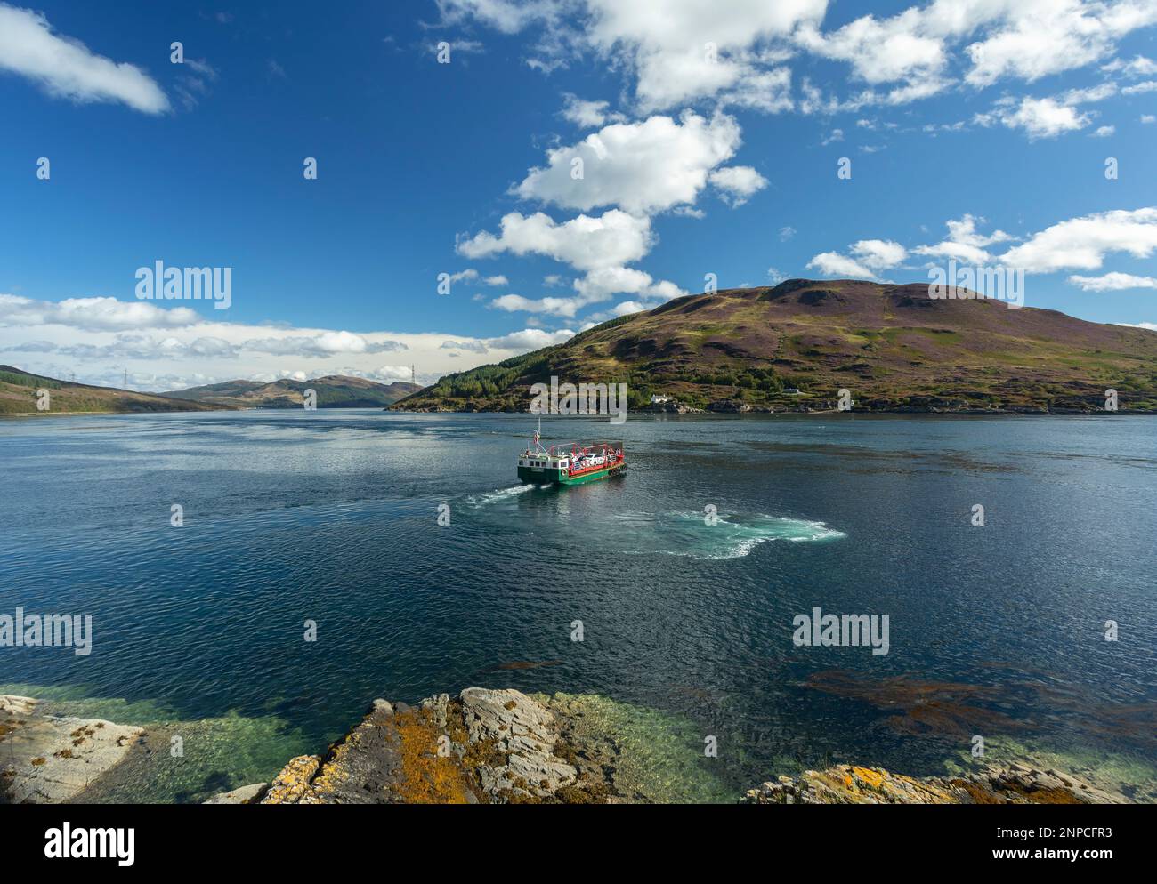 The Glenelg to Kylerhea Ferry between the Scottish Highlands and the ...