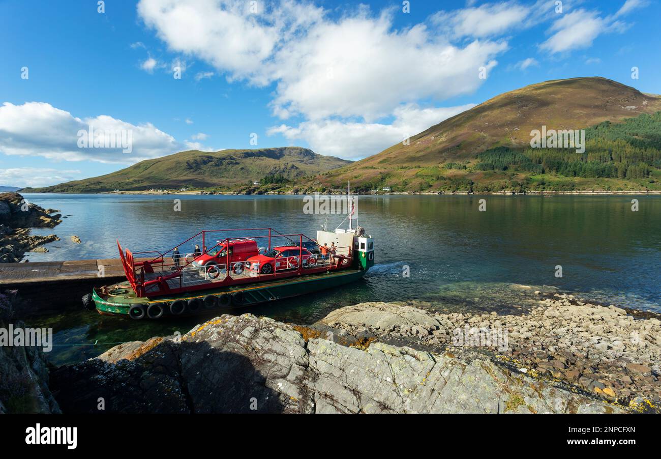 The Glenelg to Kylerhea Ferry between the Scottish Highlands and the ...