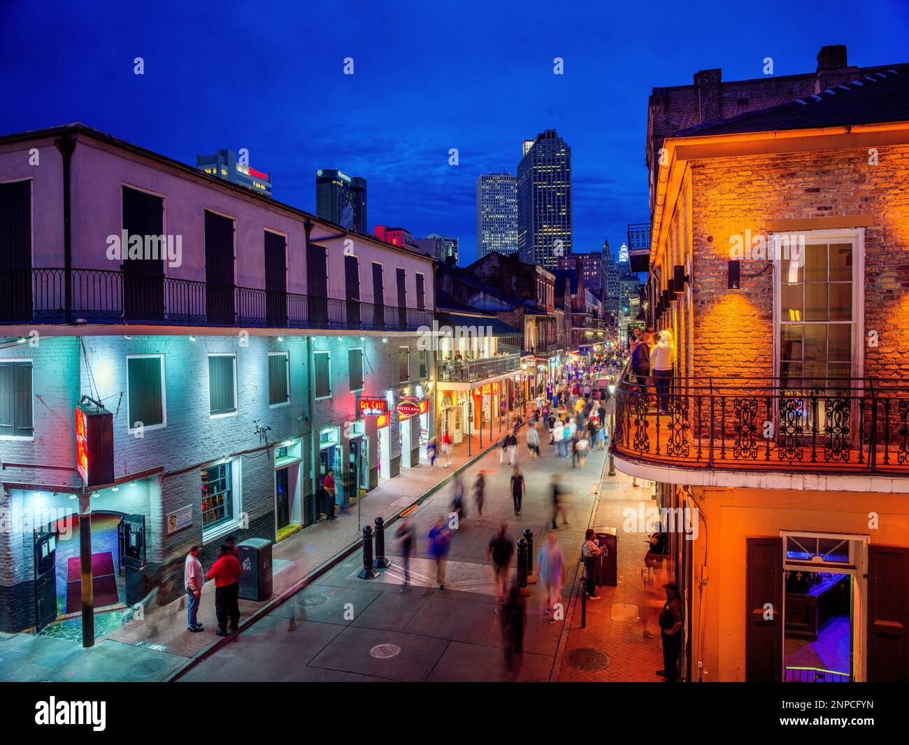Bourbon Street, at night, French Quarter, New Orleans ,Louisiana United ...