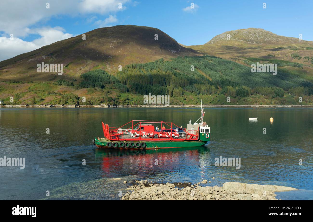 The Glenelg to Kylerhea Ferry between the Scottish Highlands and the ...