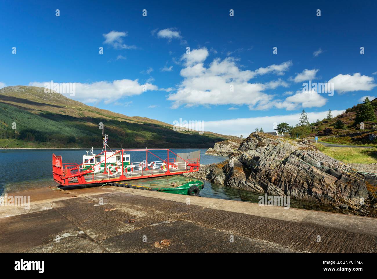 The Glenelg to Kylerhea Ferry between the Scottish Highlands and the ...