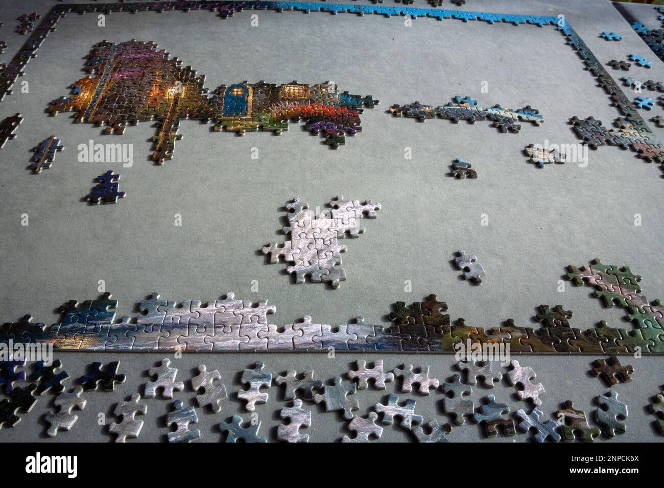 On a jigsaw puzzle mat hi-res stock photography and images - Alamy