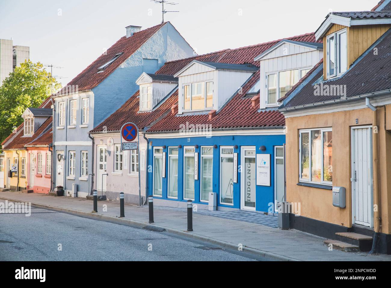 Viborg, Denmark, July 2018: colorful Scandinavian houses in Denmark ...