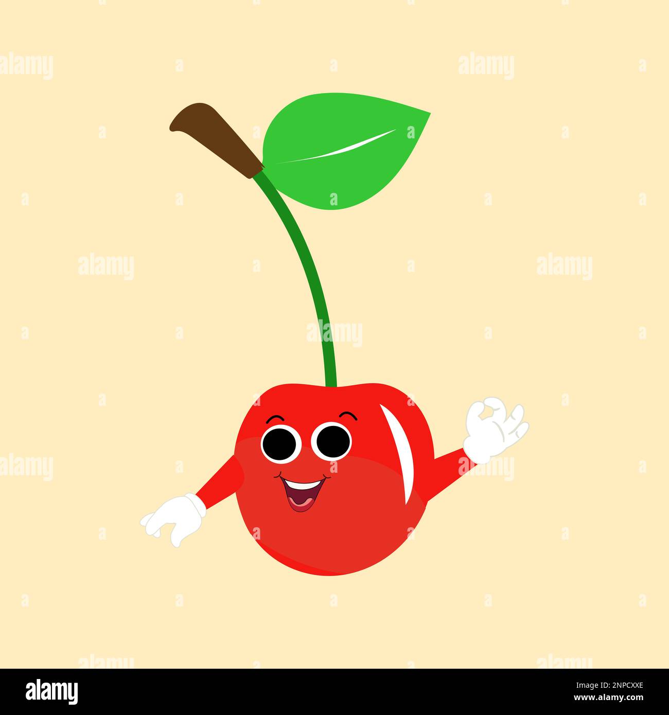 Cartoon illustration funny cherry fruits hi-res stock photography and ...