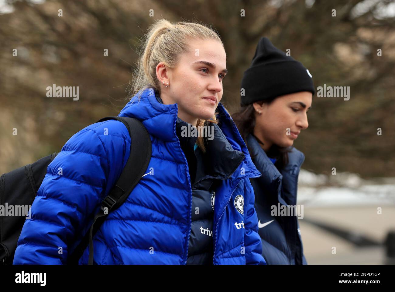 Chelsea goalkeeper Emily Orman arrives ahead of the Vitality Women's FA ...